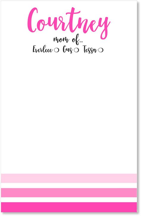 Mom Note Pads By Idesign Pink Stripes More Than Paper