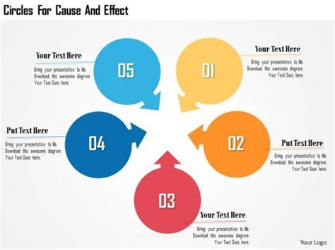 Business Diagram Circles For Cause And Effect Presentation Template