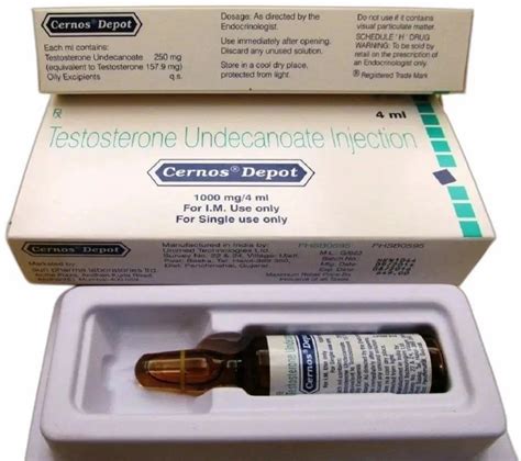 Cernos Depot Testosterone Injection Packaging Size 1 4ml Dose 1000