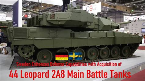 Sweden Enhances Defense Capabilities With Acquisition Of 44 Leopard 2a8