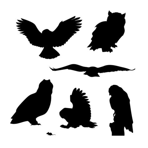 Flying Owl Silhouette Clip Art
