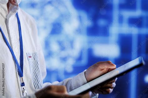 Computer Scientist Writes Code On Tablet To Visualize Artificial