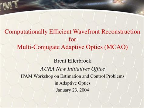 Ppt Computationally Efficient Wavefront Reconstruction For Multi