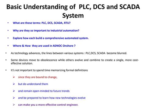 Basic Understanding Of Plc Rtu Dcs Scada Pptx