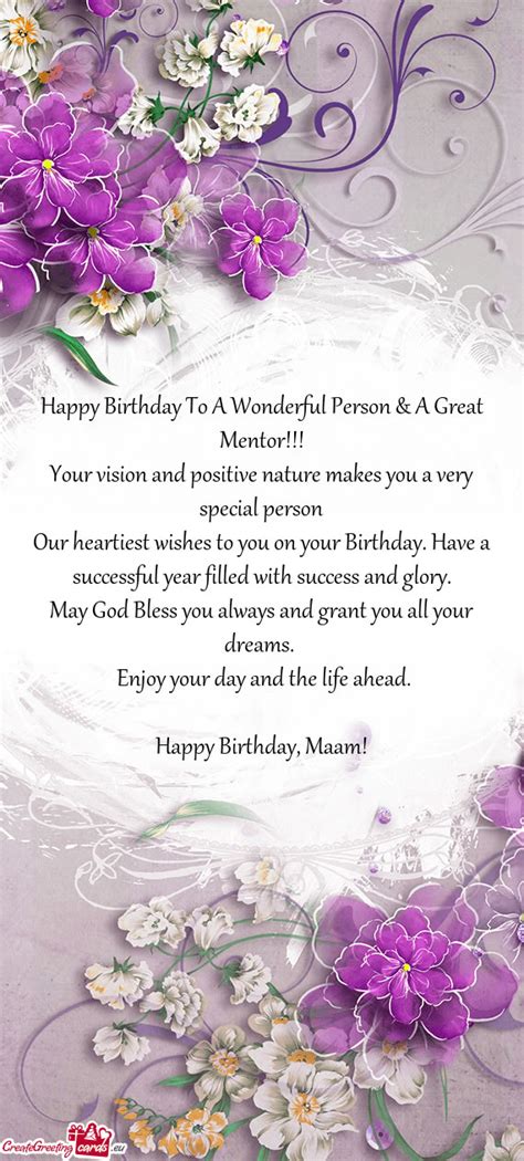 Happy Birthday Maam Free Cards