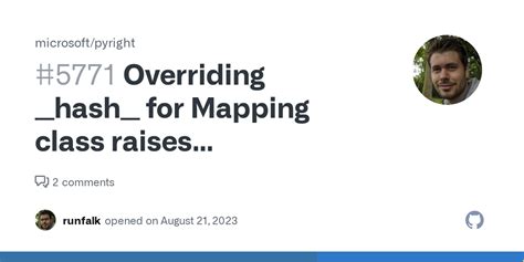 Overriding Hash For Mapping Class Raises Reportincompatiblevariableoverride · Issue 5771