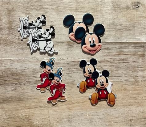 Complete Set Of Disney Mickey Mouse Flat Back Planar Resin Etsy
