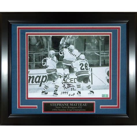 Stephane Matteau Autographed New York Rangers Stanley Cup Celebration