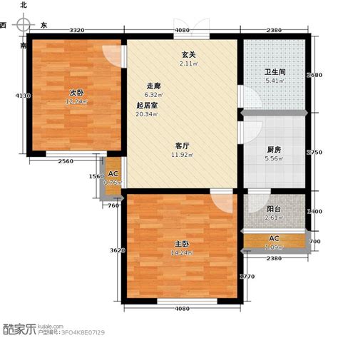 57平两室一厅户型图55米户型图60平米小两室图第2页大山谷图库