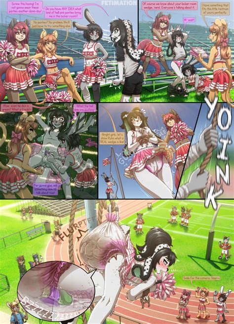 Rule 34 1boy 3girls Blush Blush Lines Bondage Cheerleader Cheerleader