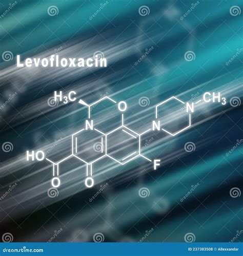 Levofloxacin Antibiotic Drug Structural Chemical Formula Stock Illustration Illustration Of