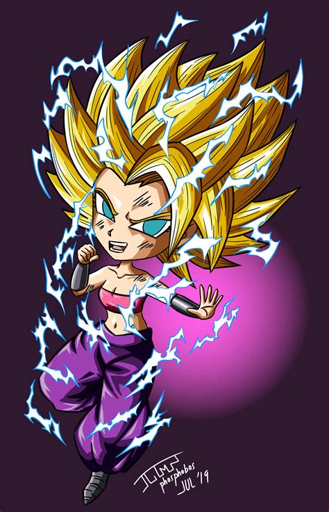 Chibi Super Saiyan 2 Caulifla By Phosphobos On Deviantart