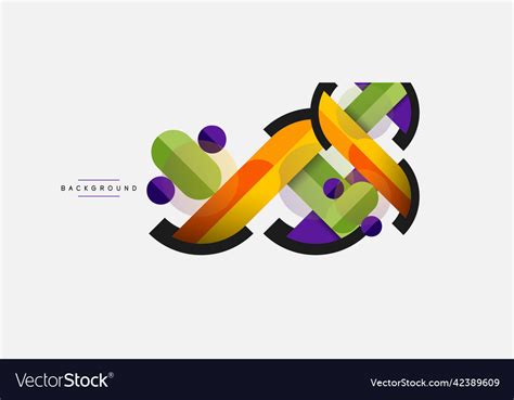Geometric Shapes Composition Abstract Background Vector Image