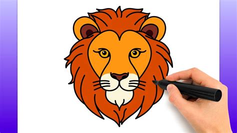 Cómo Dibujar La Cara De Un León Tutorial De Dibujo Fácil Youtube