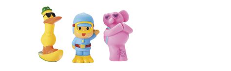 Bandai Pocoyo Water With Pocoyo Pack Of 3 Bath Figures