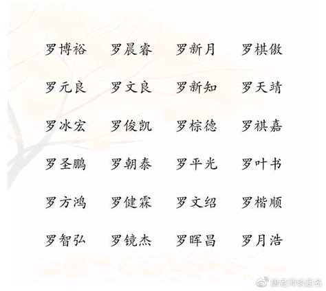 罗姓男孩取名最高分 罗姓好听的名字 2345实用查询