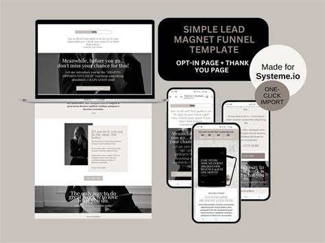 Systeme Io Lead Magnet Funnel Template Email Opt In Funnel Systeme