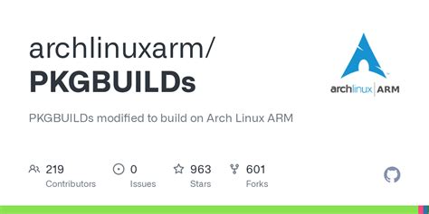 Github Archlinuxarmpkgbuilds Pkgbuilds Modified To Build On Arch Linux Arm