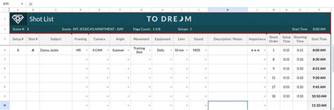 Shot Lists An Experts Guide Free Shot List Template Sethero