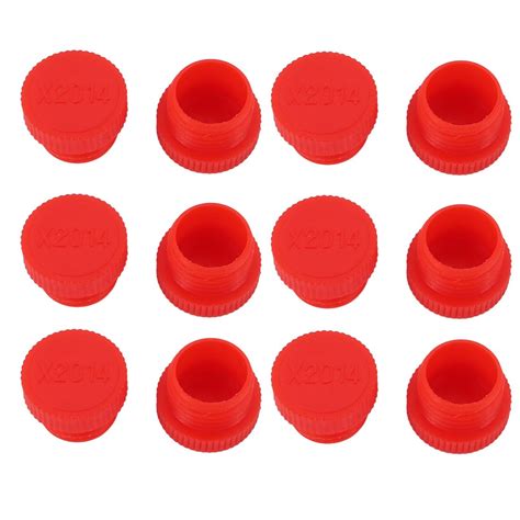 Sourcingmap 12pcs M14 X 15mm Pe External Threaded Tube Insert Cap
