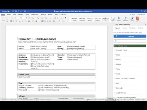 Easy Word HTML PDF Export For Jira Word Atlassian Marketplace