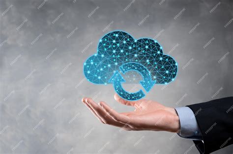 Premium Photo Cloud Technology Polygonal Wireframe Cloud Storage Sign With Two Arrows Up And