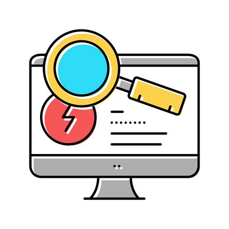 Research Computer Incident Color Icon Vector Illustration 18994882