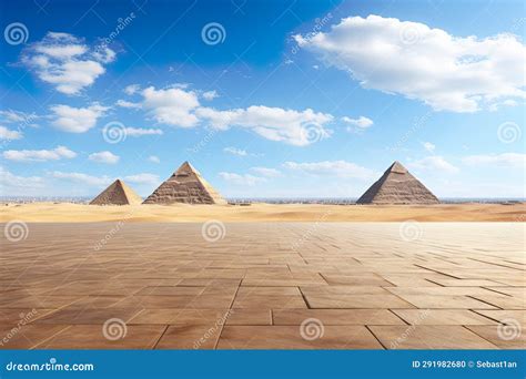 Giza Plateau With This Stunning View Of The Extended Pavement And The