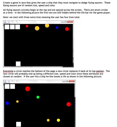 Solved Create A Game In Java That Gives The User A Ship That