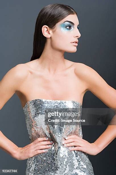 Blue Sequin Dresses Photos And Premium High Res Pictures Getty Images