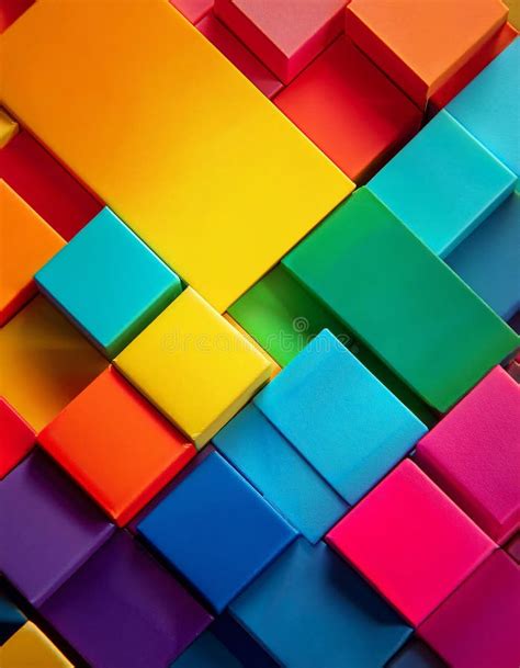 Energetic 3d Depiction Of Vibrant Cubes Forming A Lively And Engaging