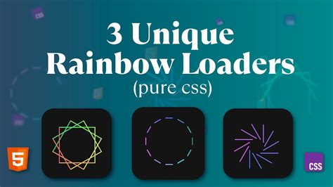 Create 3 Stunning Rainbow Loaders With Pure Css Animation Tutorial