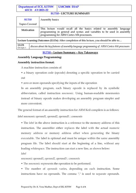 Esap Slt10 Summary Very Important 6eci1 Ay2021 Slt10 Lecture