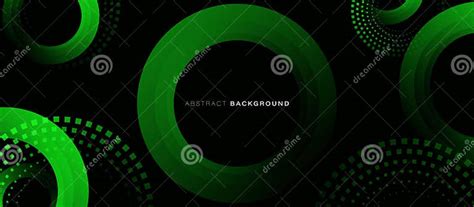 Abstract Background With Green Circle Geometric Lines Modern Minimal Trendy Lines Pattern