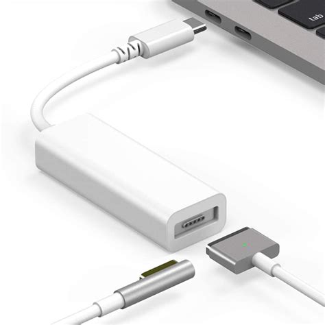 USB Type C To MagSafe L Tip T Tip Female Adapter For MacBook