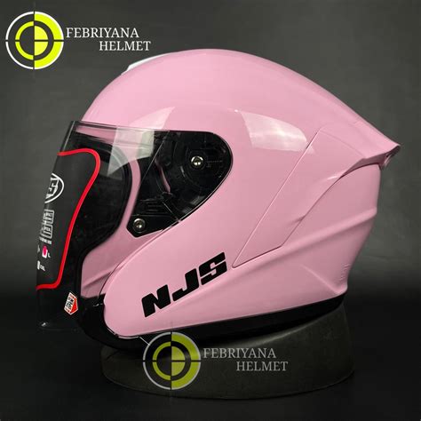 Jual Helm Njs Kairoz Solid Peach Pink Half Face Njs Kairoz Shopee Indonesia