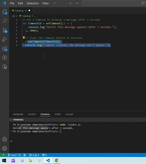 Cleartimeout In Js Youtube