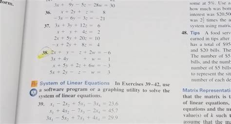 Solved Systems Of Linear Equations Chapter CalcChal Chegg