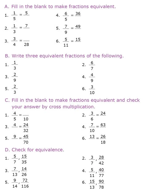 Equivalent Fractions Calculator