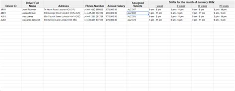 3 Best Driver Schedule Excel Templates For Last Mile Delivery