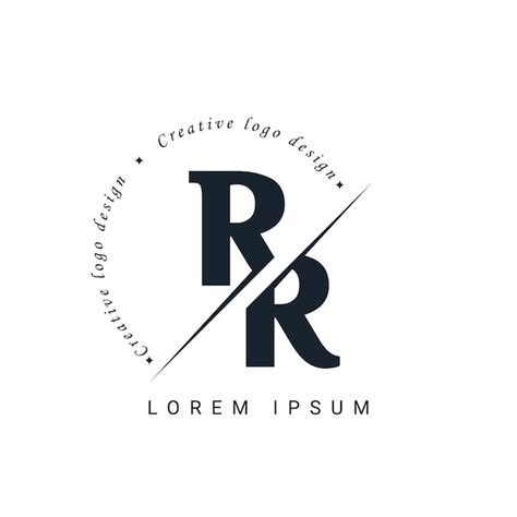 Premium Vector Rr Letter Logo Design With A Creative Cut Creative