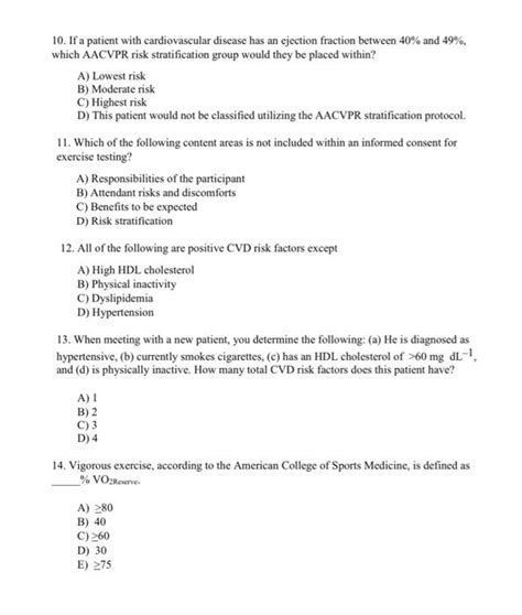 Solved 10 If A Patient With Cardiovascular Disease Has An Chegg Com
