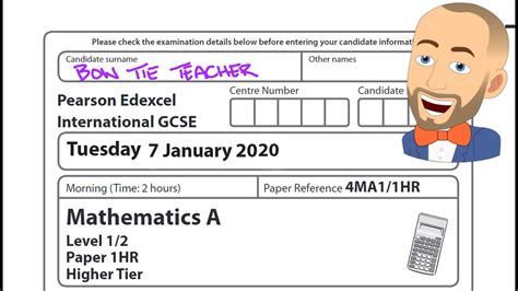 January 2020 1hr Predictions Edexcel Igcse Maths Youtube