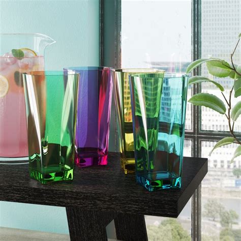 Ebern Designs Zoey 8 Piece 22 Oz Acrylic Drinking Glass Set And Reviews Wayfair