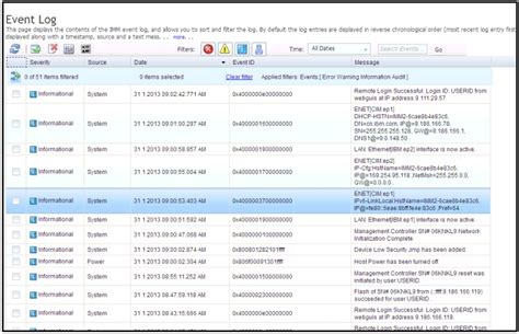 Event Log Integrated Management Module II
