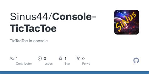 GitHub Sinus44 Console TicTacToe TicTacToe In Console