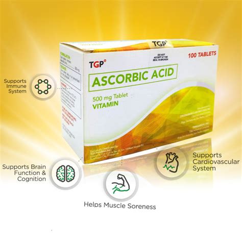 Eqan 1 Box Tgp Ascorbic Acid Vitamin Vitamin C Tablet 500mg 100
