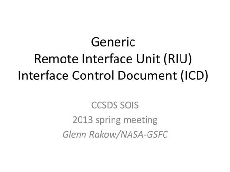 Ppt Generic Remote Interface Unit Riu Interface Control Document Icd Powerpoint