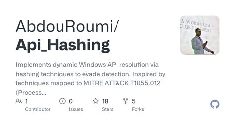 Github Abdouroumiapihashing Implements Dynamic Windows Api Resolution Via Hashing