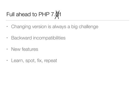 preparing code for php 7 workshop ppt